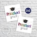 Printable Preschool Graduation Gift Tags, Preschool Grad, Party Favor ...