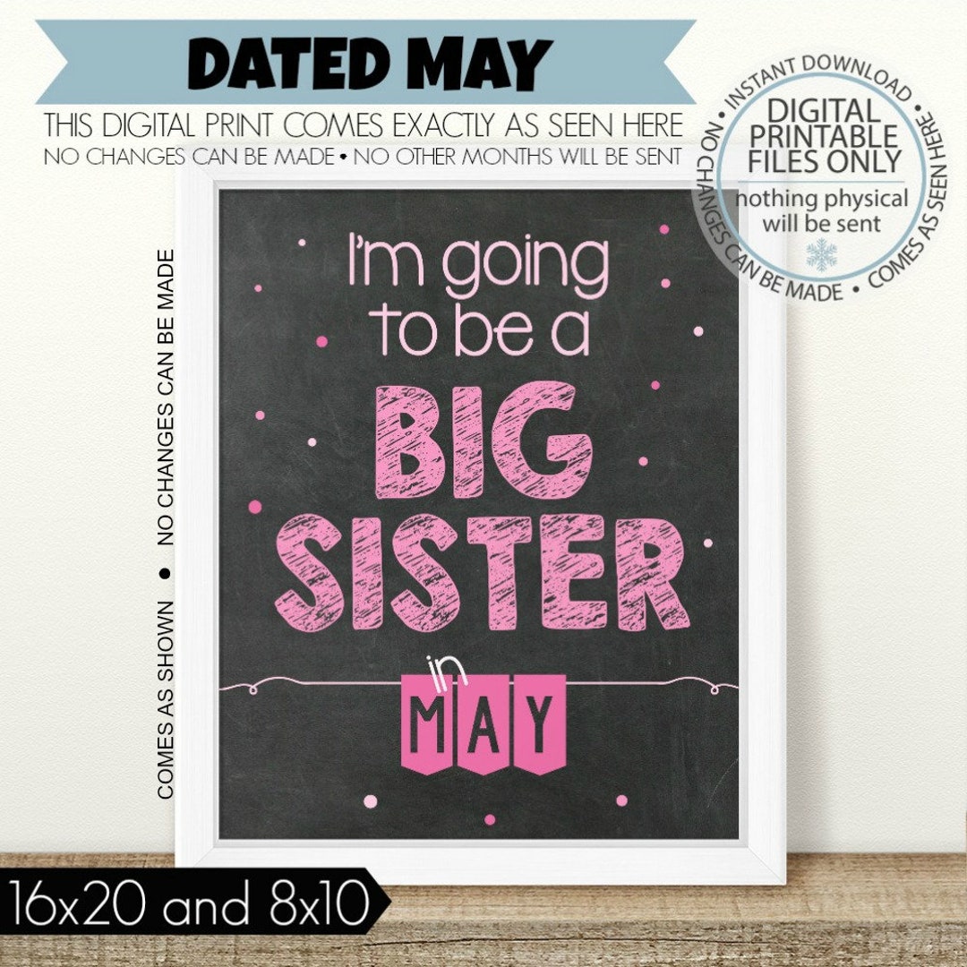 PRINTABLE Big Sister Pregnancy Announcement, I'm Going to Be a Big ...