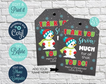 Editable Christmas Teacher Gift Tag If You Give A Teacher A - Etsy