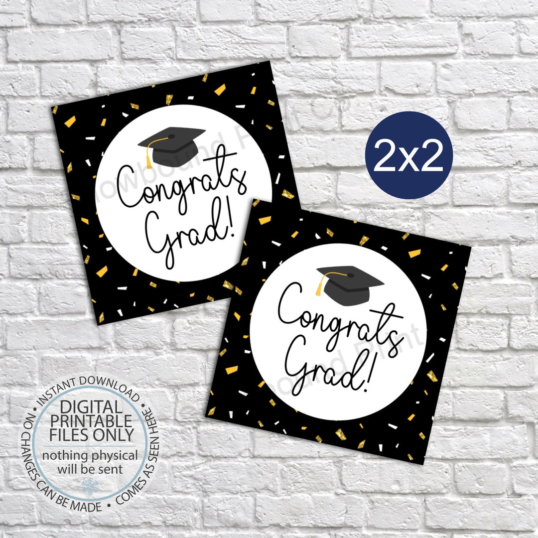 Printable Graduation Gift Tags, Class of 2025, High School, College ...