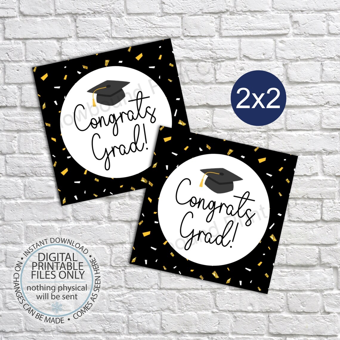 Printable Graduation Gift Tags, Class of 2025, High School, College ...