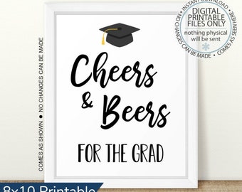 Printable Graduation Party Drink Station Sign Open House - Etsy