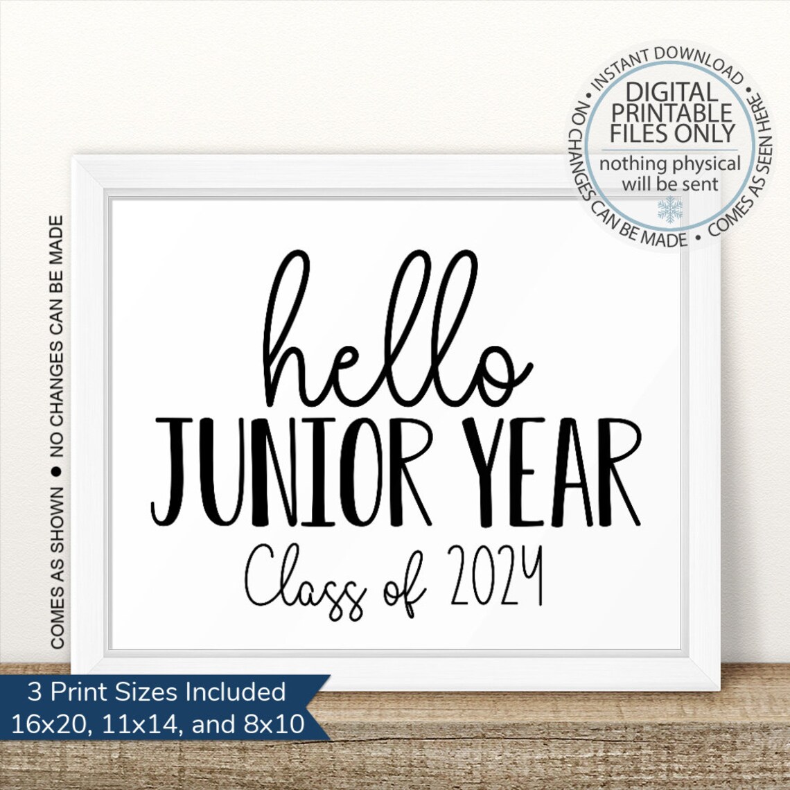 Printable First Day of Junior Year Sign I'm a Junior | Etsy