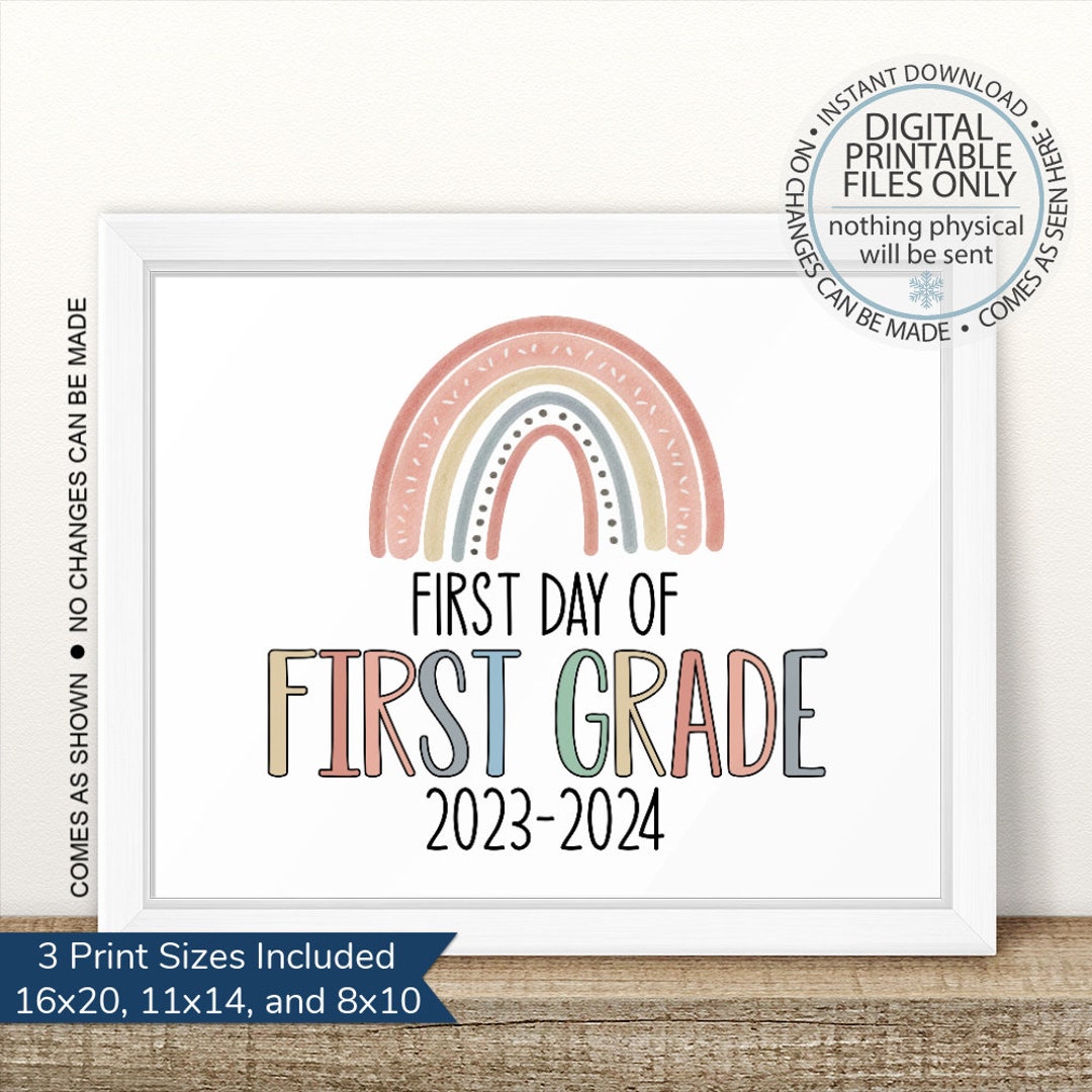 Printable First Day of 1st Grade 2023-2024 First Day of - Etsy