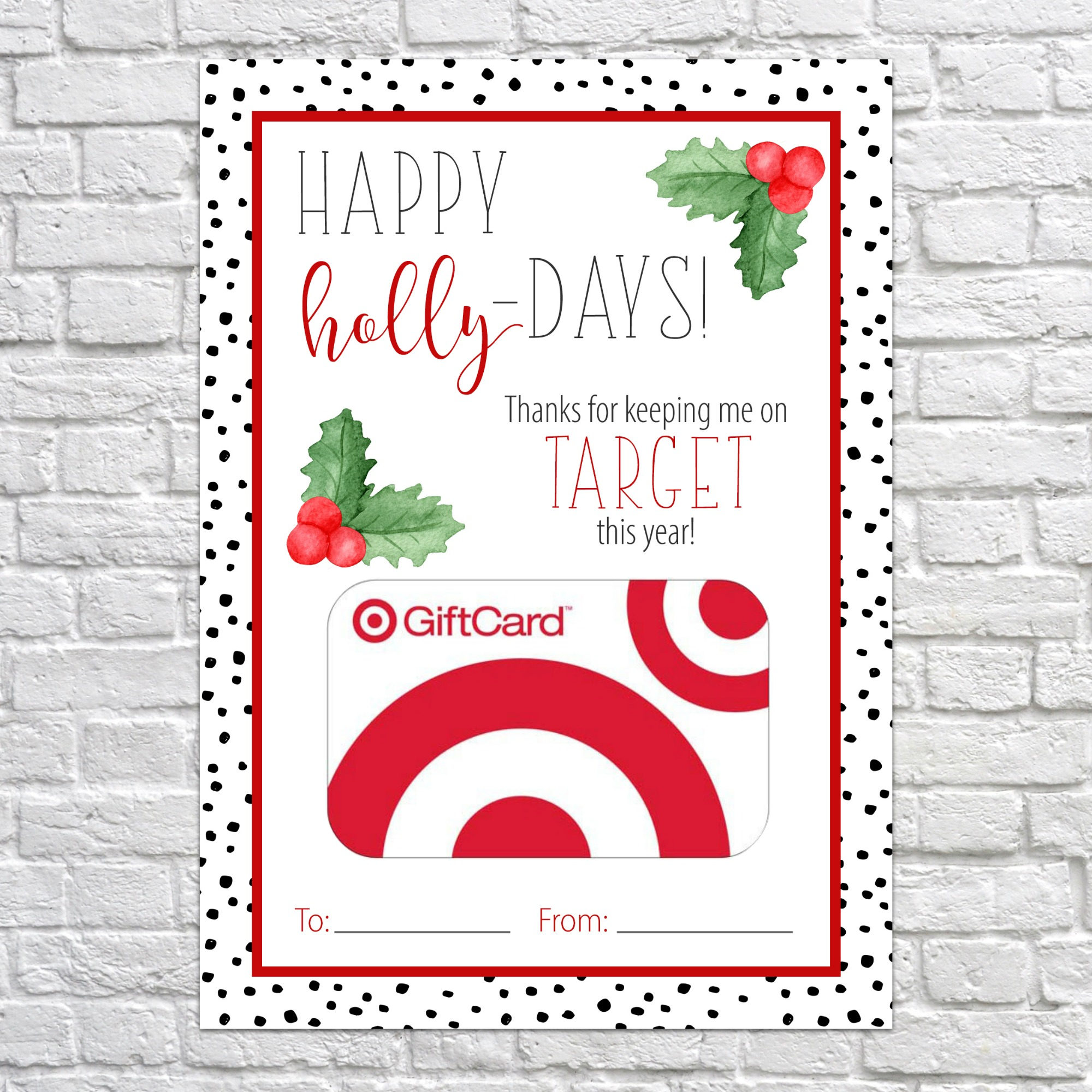 Printable Christmas Gift Card Holder, Thank You Gift Card Holders ...