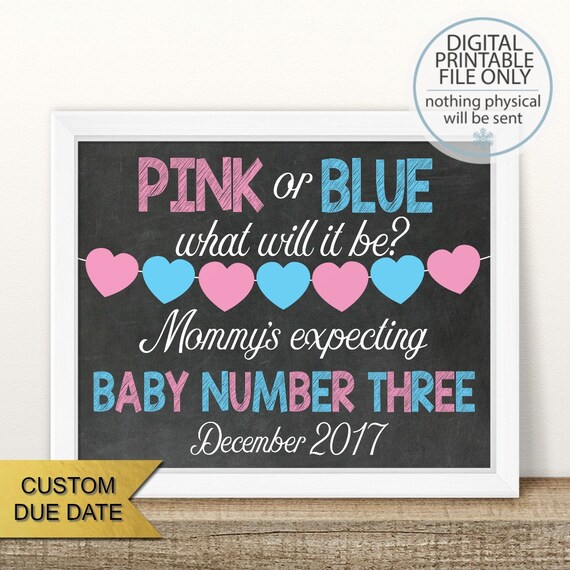 Pink or Blue What Will It Be PRINTABLE Pregnancy | Etsy