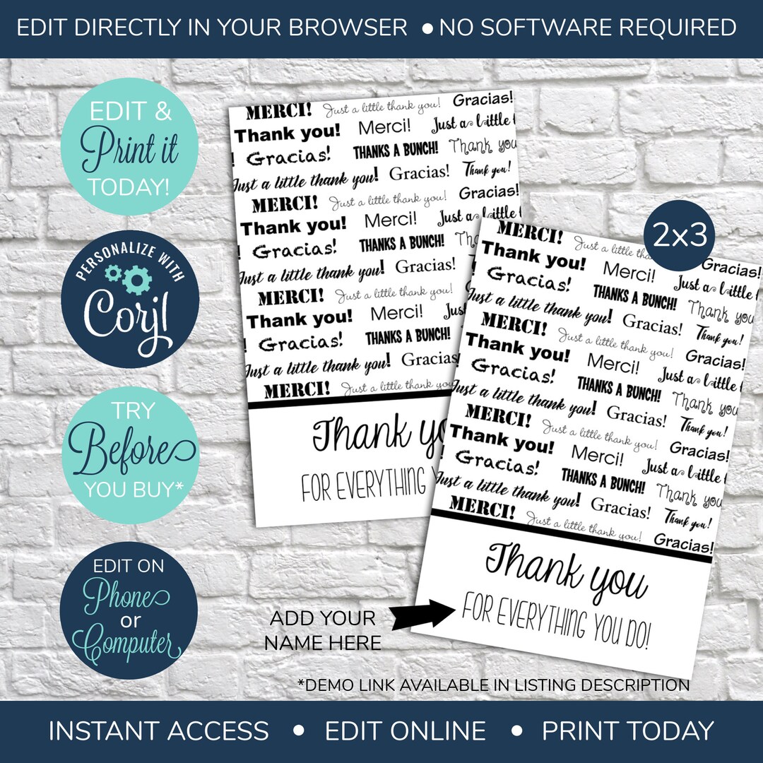 EDITABLE Appreciation Gift Tag, Teacher Staff Employee School ...