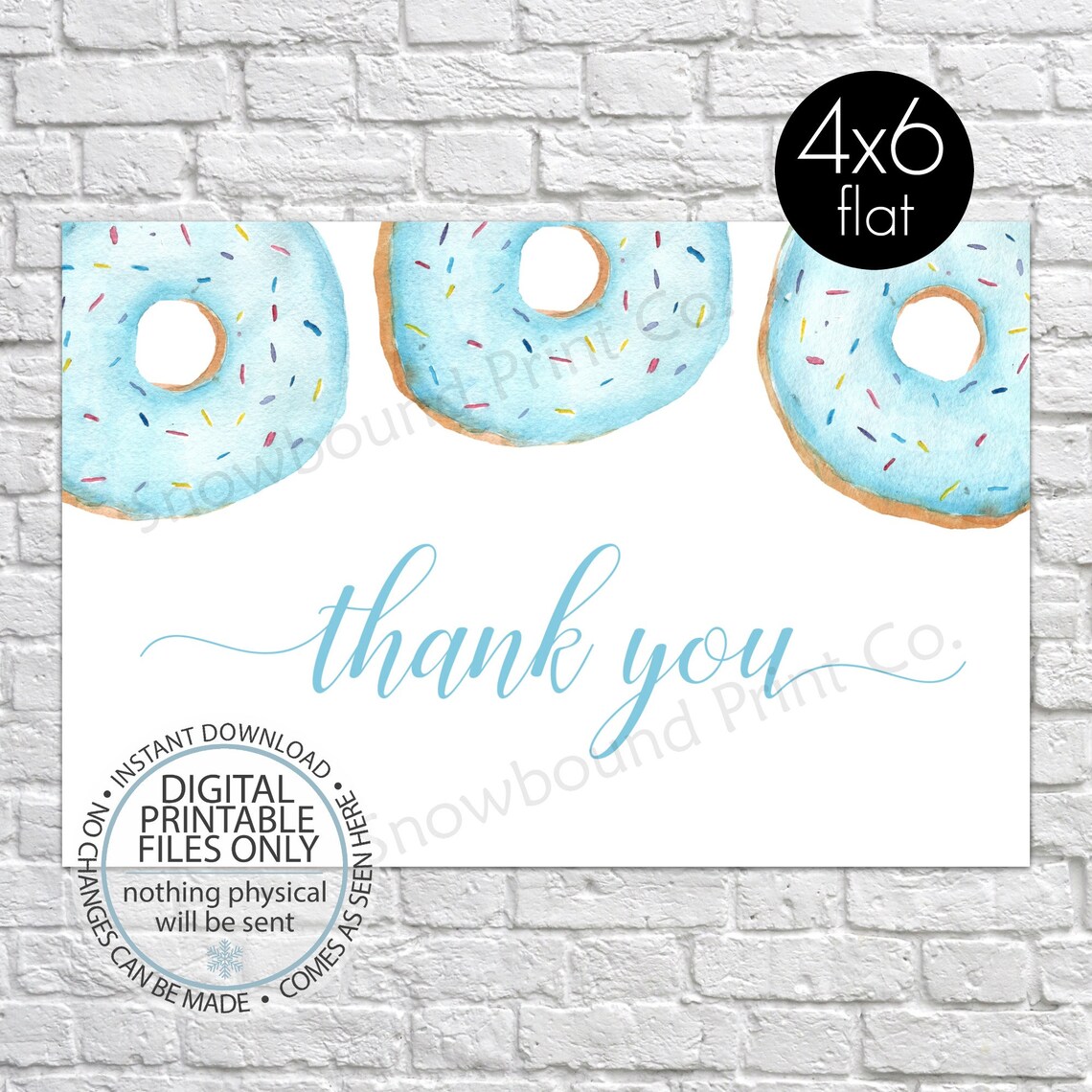Printable Thank You Card Donut Thank You Card Donut Thank | Etsy