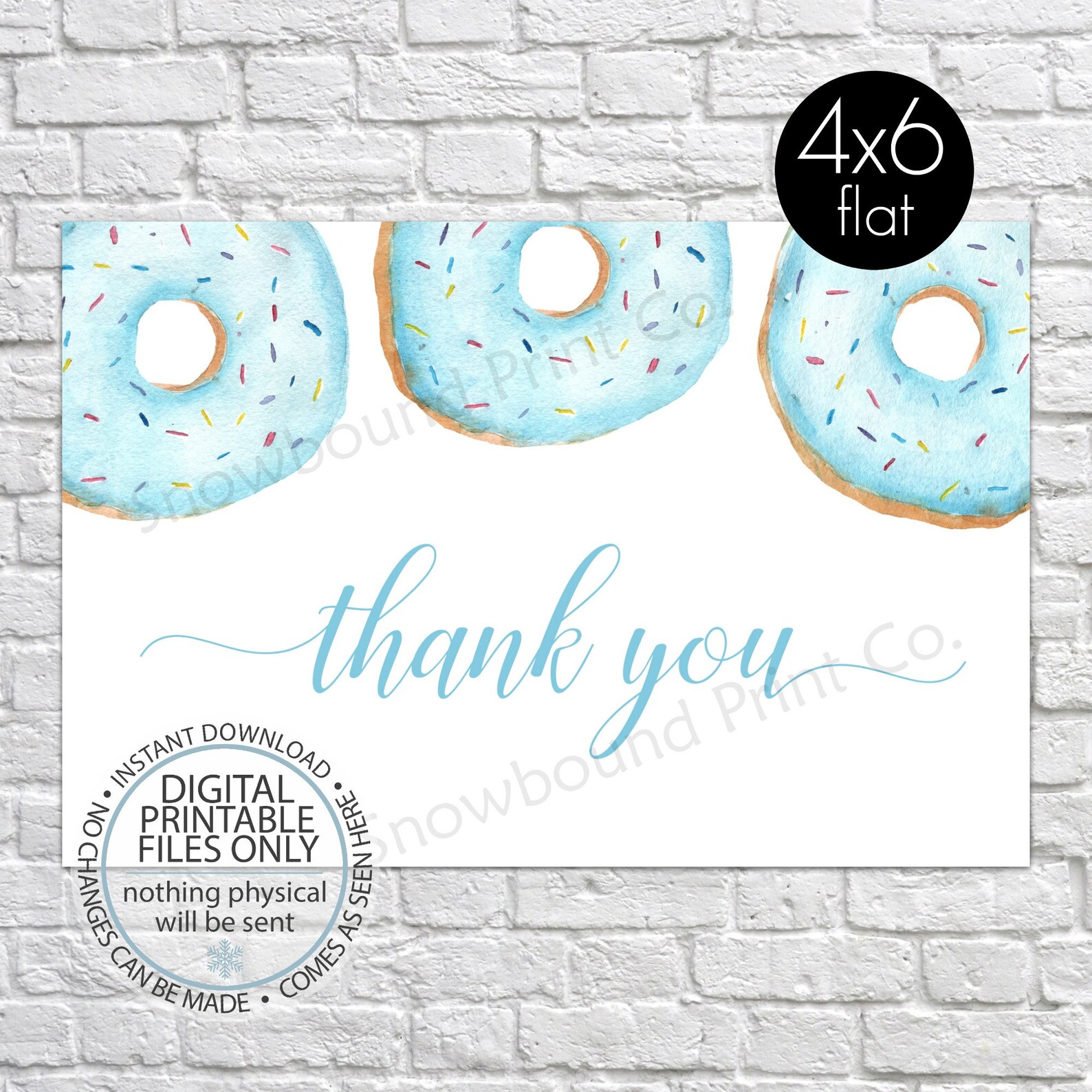 Printable Thank You Card Donut Thank You Card Donut Thank | Etsy
