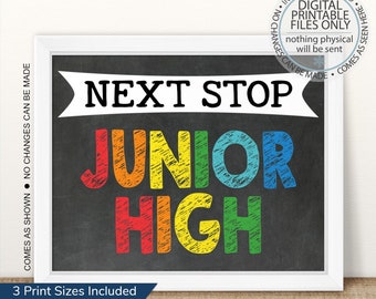 Printable Next Stop Junior High 5th Grade 6th Grade Middle - Etsy