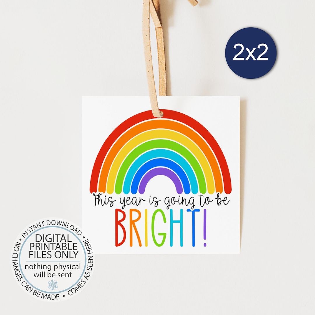 Printable This Year is Looking Bright Tag, Back to School Year Tag ...