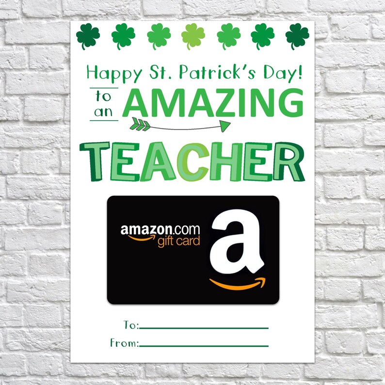 St. Patrick's Day Gift Card Holder Thank You Gift Card | Etsy