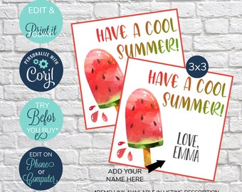 Have a Sweet Summer Tag, Popsicle Tag, End of Year Treat Tag, End of ...