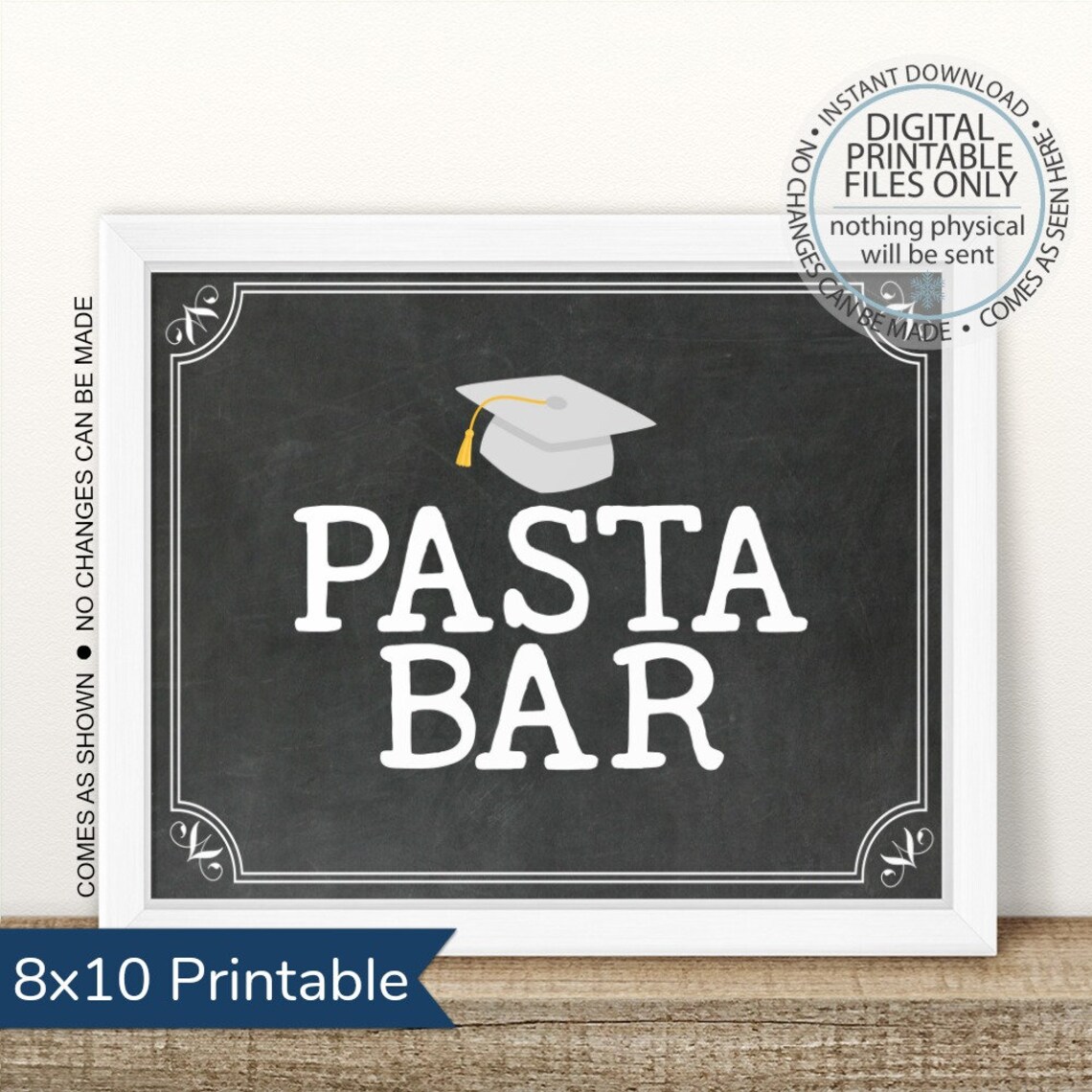 Graduation Party Pasta Bar Sign Open House Sign Graduation - Etsy