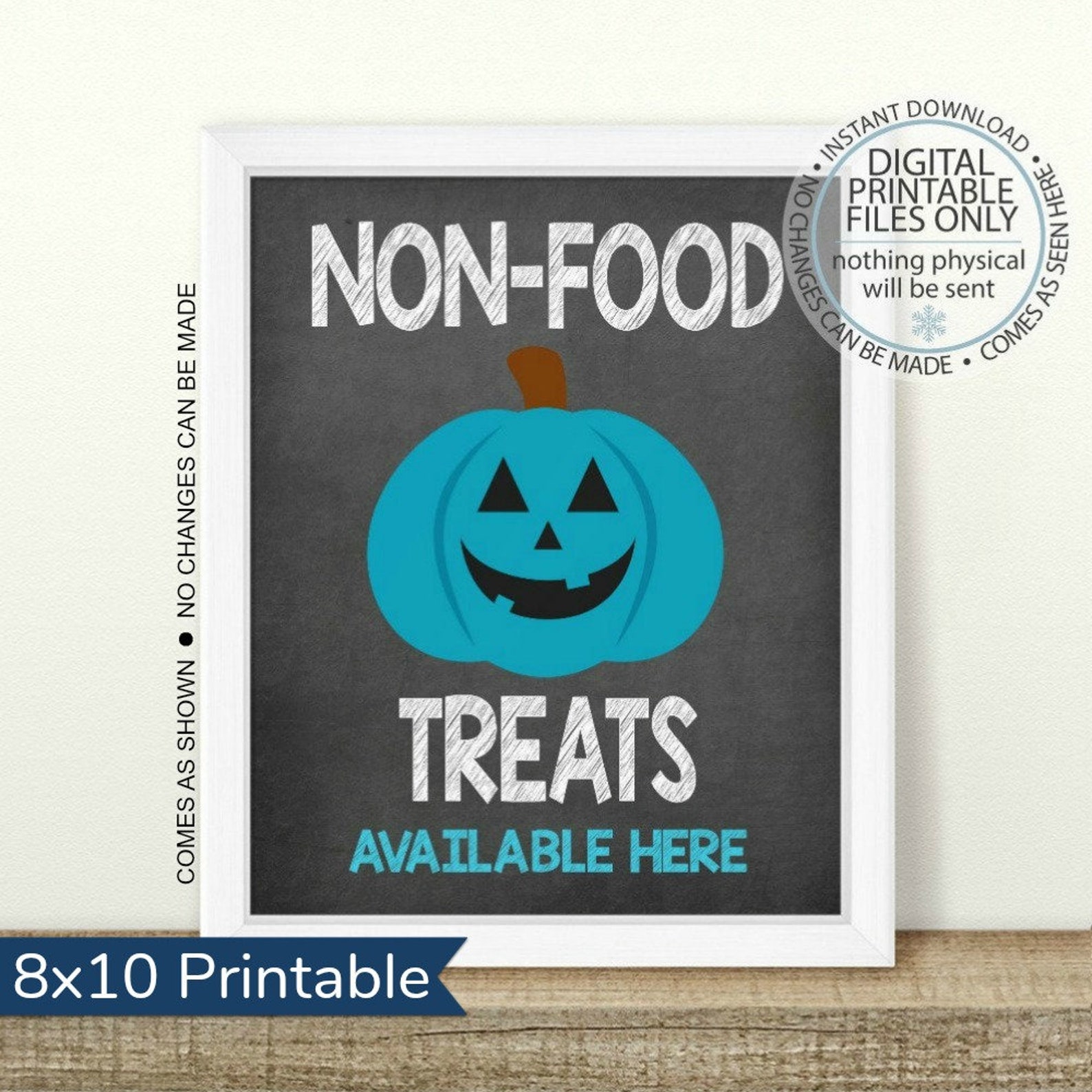 Printable Halloween Teal Pumpkin Project Sign, Allergy Safe Trick or ...