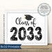 Printable Class of 2033 Graduation Sign, Senior Pictures Photo Prop ...