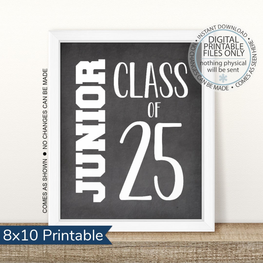 Junior Class of 2025 First Day of Junior Year Printable - Etsy