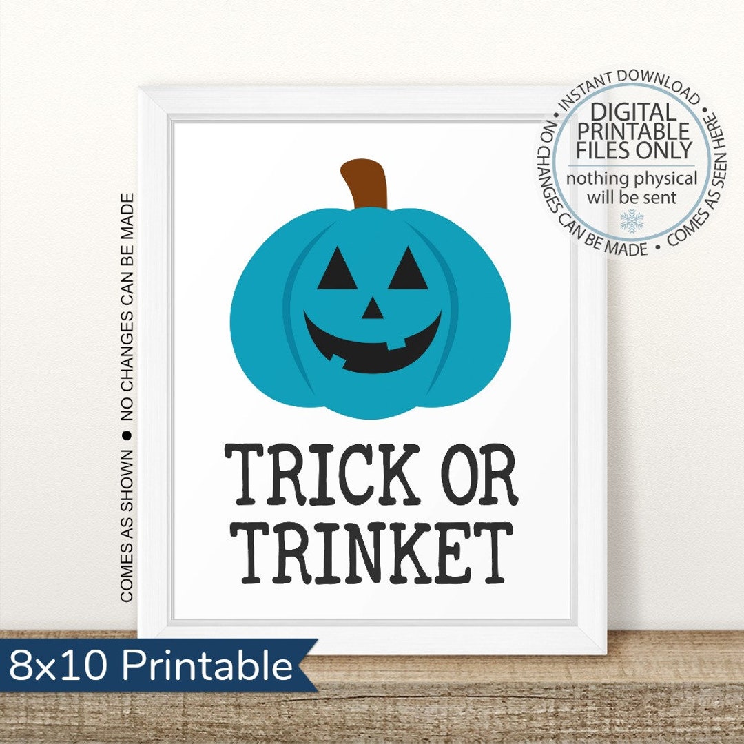 Printable Halloween Teal Pumpkin Project Sign, Allergy Safe Trick or ...