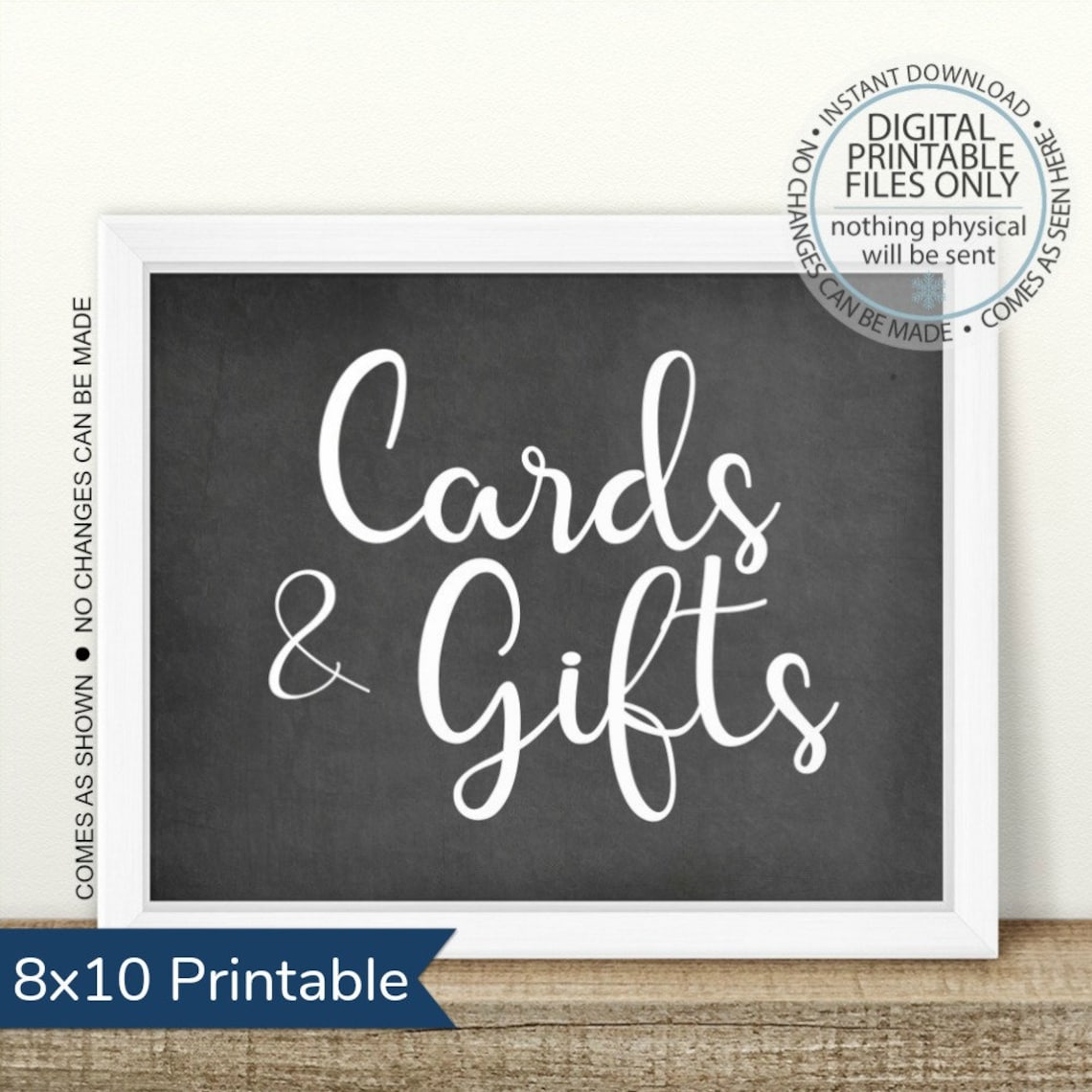 Printable Cards and Gifts Sign Printable Gift Table Sign - Etsy