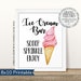Printable Ice Cream Bar Sign, Printable Dessert Table Sign, Ice Cream ...