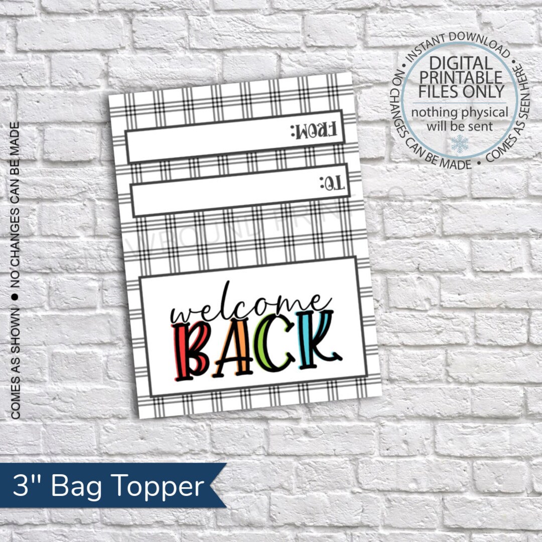 Printable Back to School Treat Bag Toppers - 3 Inch - Gift Bag Toppers ...