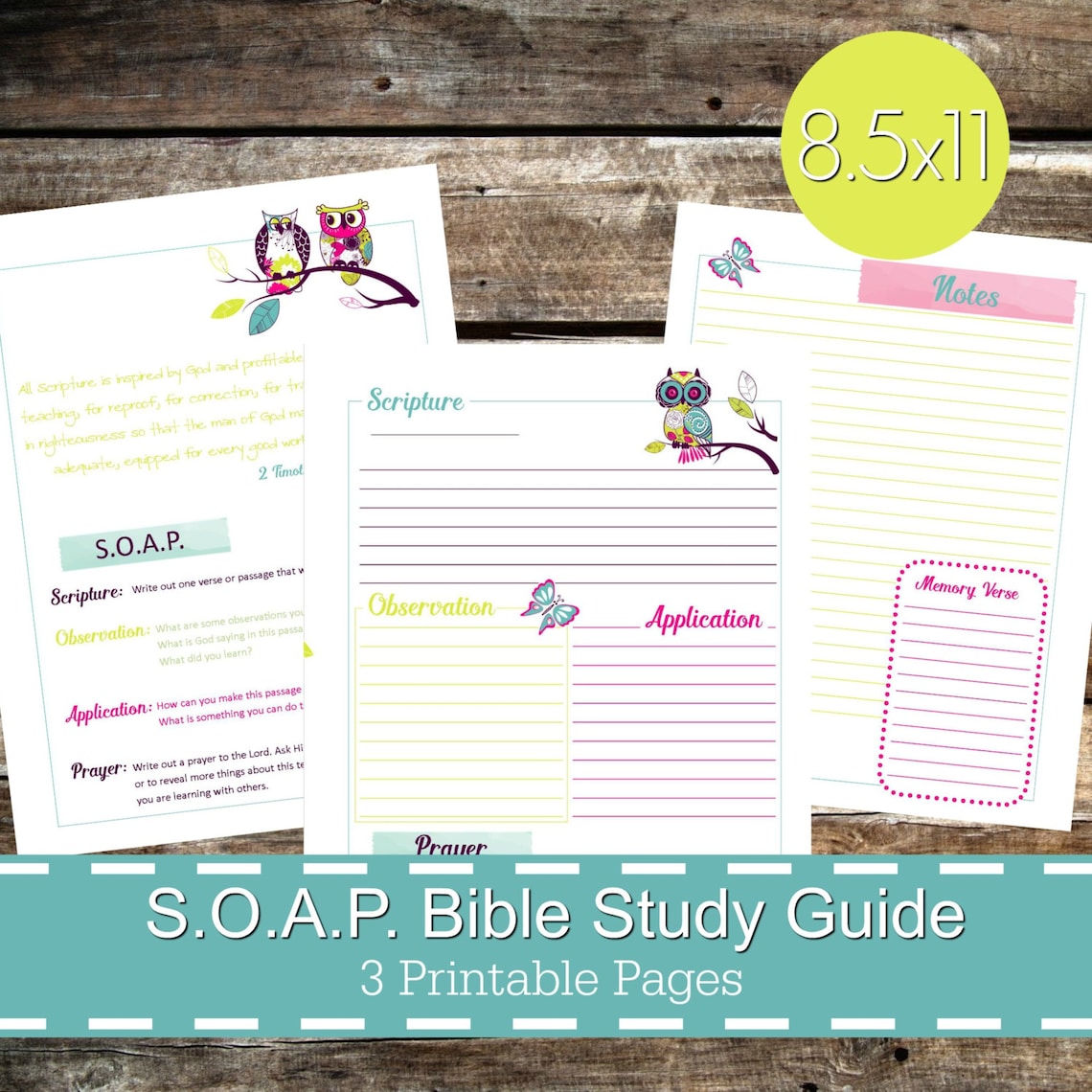 S.O.A.P. Bible Study Guide Printables PDF SOAP Christian - Etsy