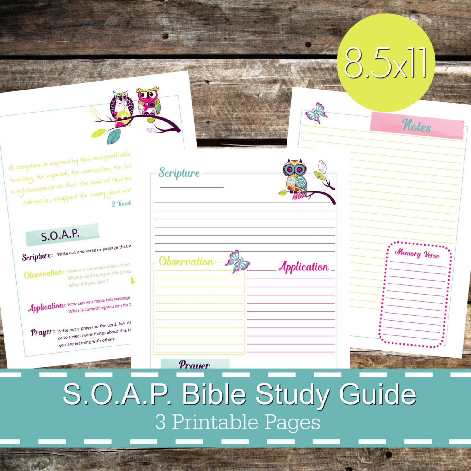 S.O.A.P. Bible Study Guide Printables PDF SOAP Christian - Etsy