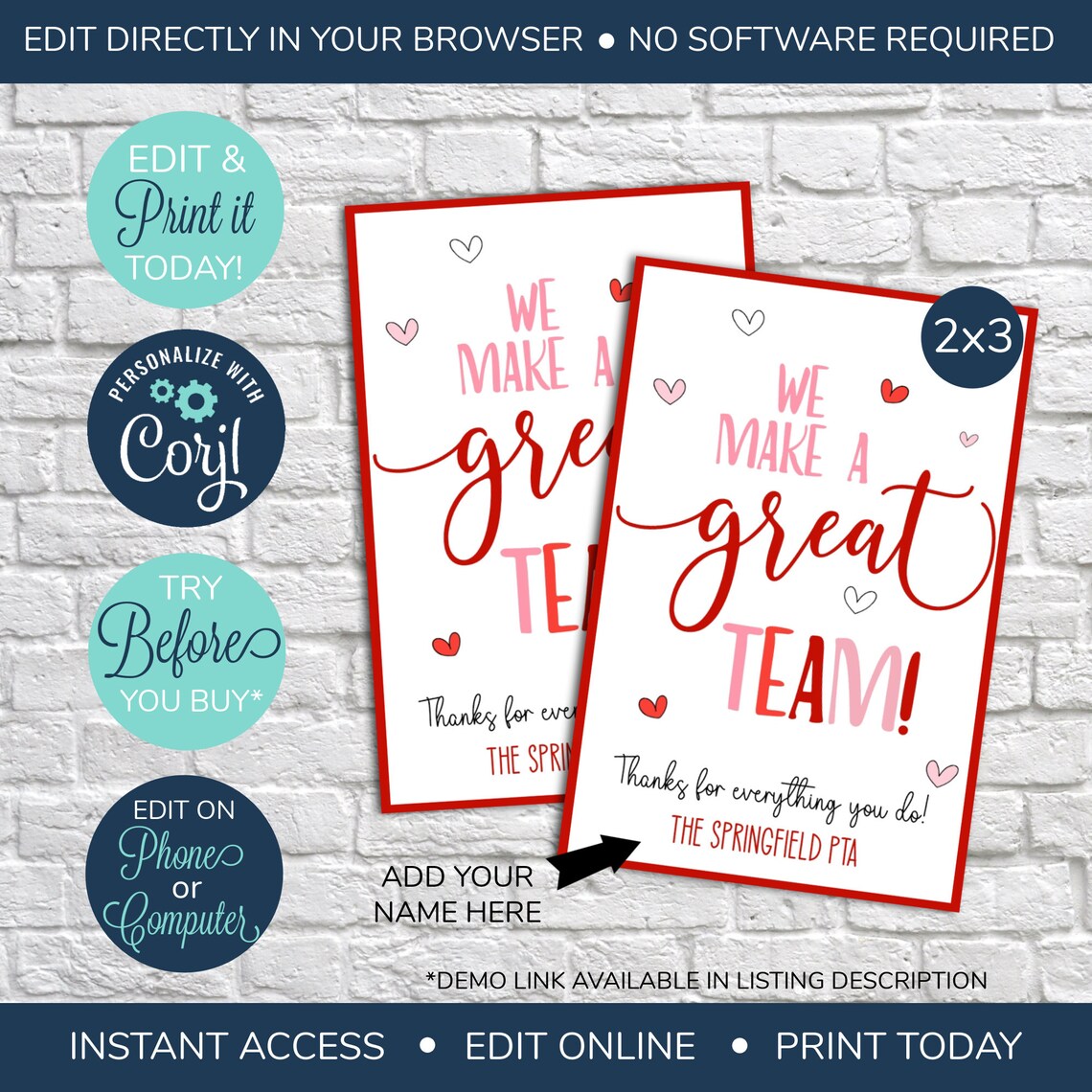 EDITABLE Valentine's Day Appreciation Gift Tag Teacher - Etsy