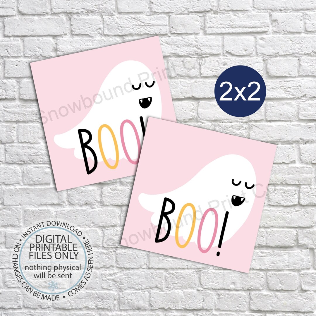Printable Halloween Gift Tags, Ghost Gift Tags, Halloween Boo Tag ...