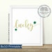 Lucky, Shamrock Printable, Shamrock Print, St. Patrick's Day Decoration ...