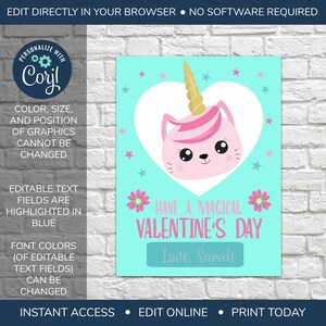 EDITABLE Classroom Valentine's Day Cards, Have a Magical Valentine's ...