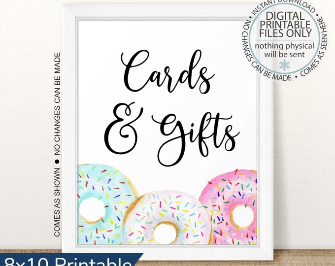 Gift Table Sign - Favor Table Sign - Donut Baby Shower - Donut Party ...