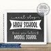 Printable Next Stop High School, 8th Grade, 9th Grade, Freshman Sign ...