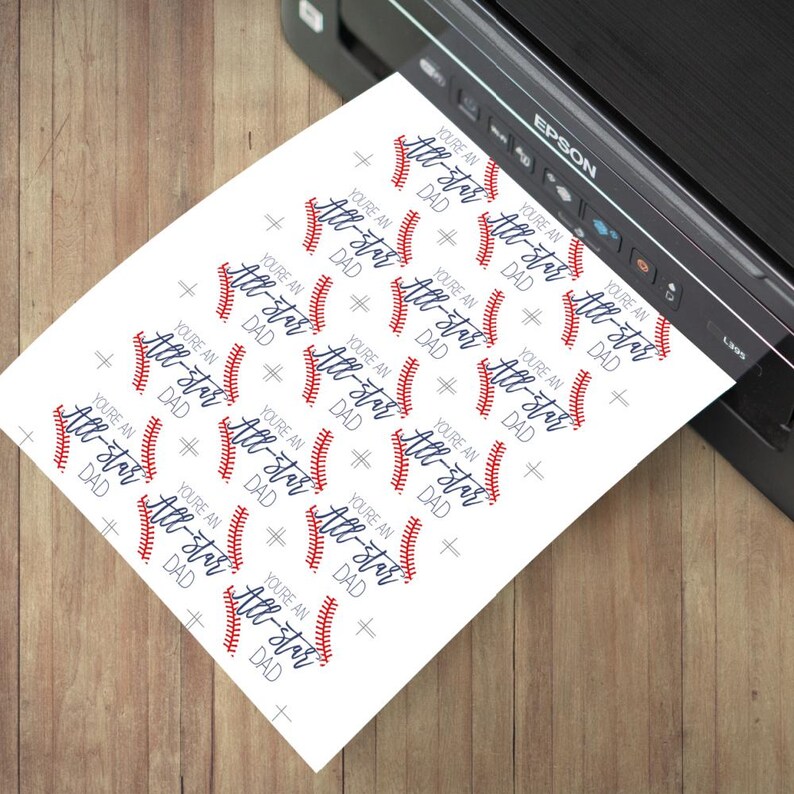 Printable All Star Dad Tag, Father's Day Gift Tag, Baseball Gift Tag ...