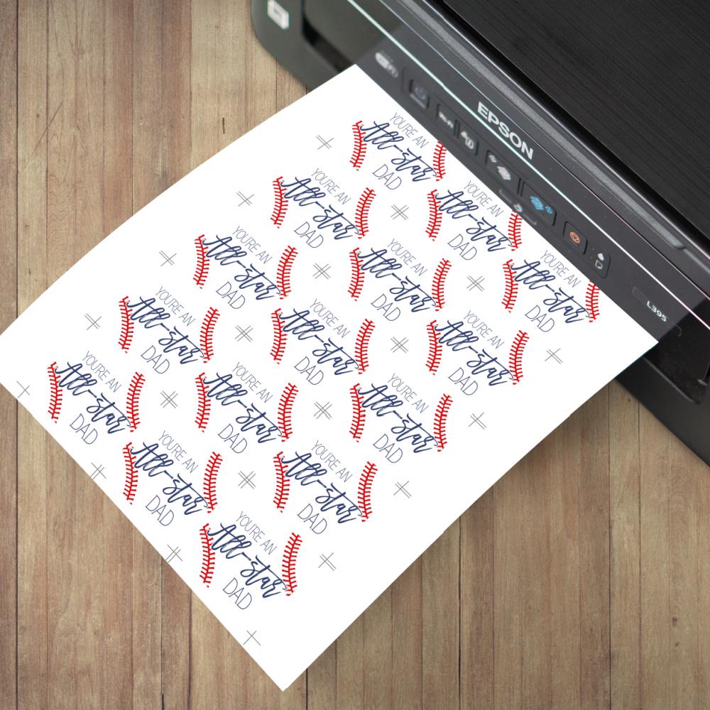 Printable All Star Dad Tag, Father's Day Gift Tag, Baseball Gift Tag ...