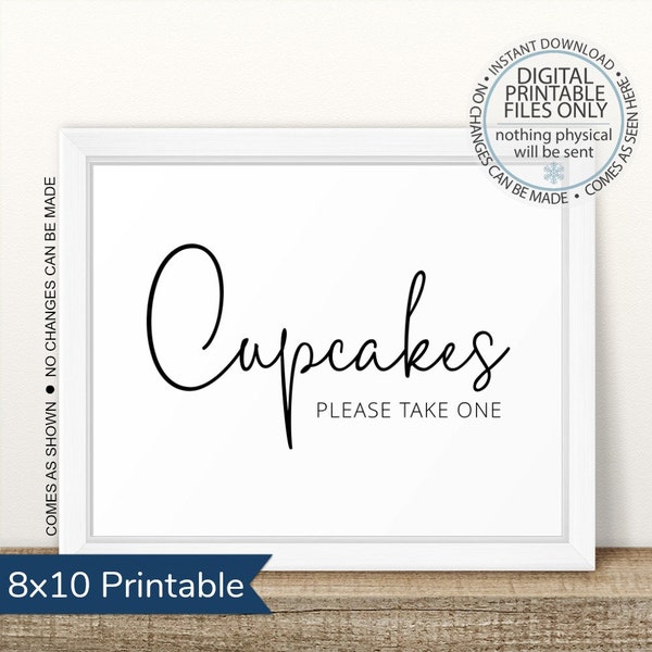 Cupcake Table Sign - Etsy