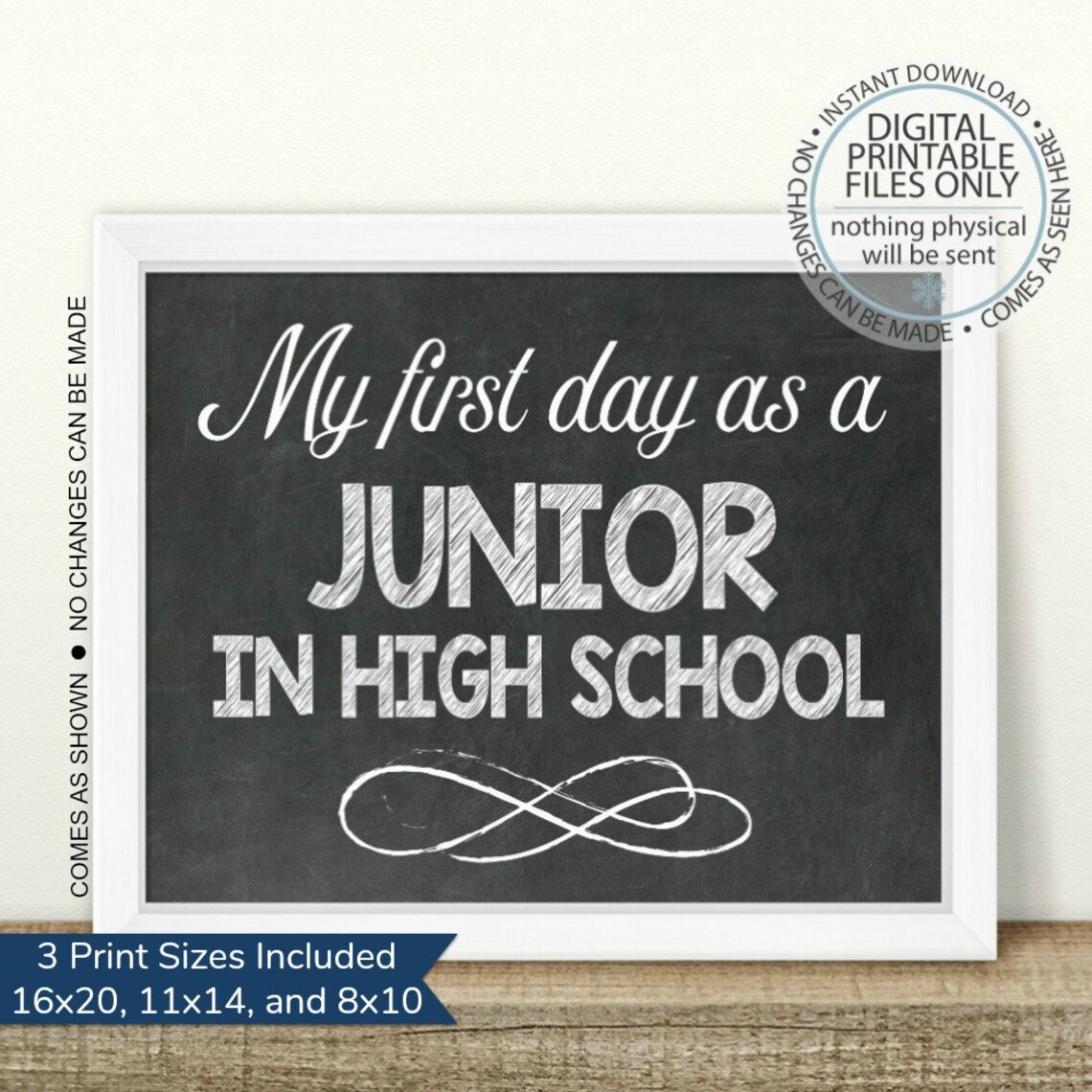I'm a Junior First Day of High School Sign Class of - Etsy