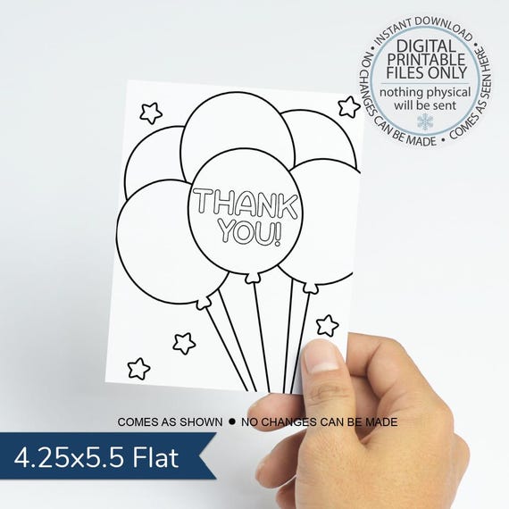 Tarjeta De Agradecimiento Imprimible Para Niños Plantillas Para