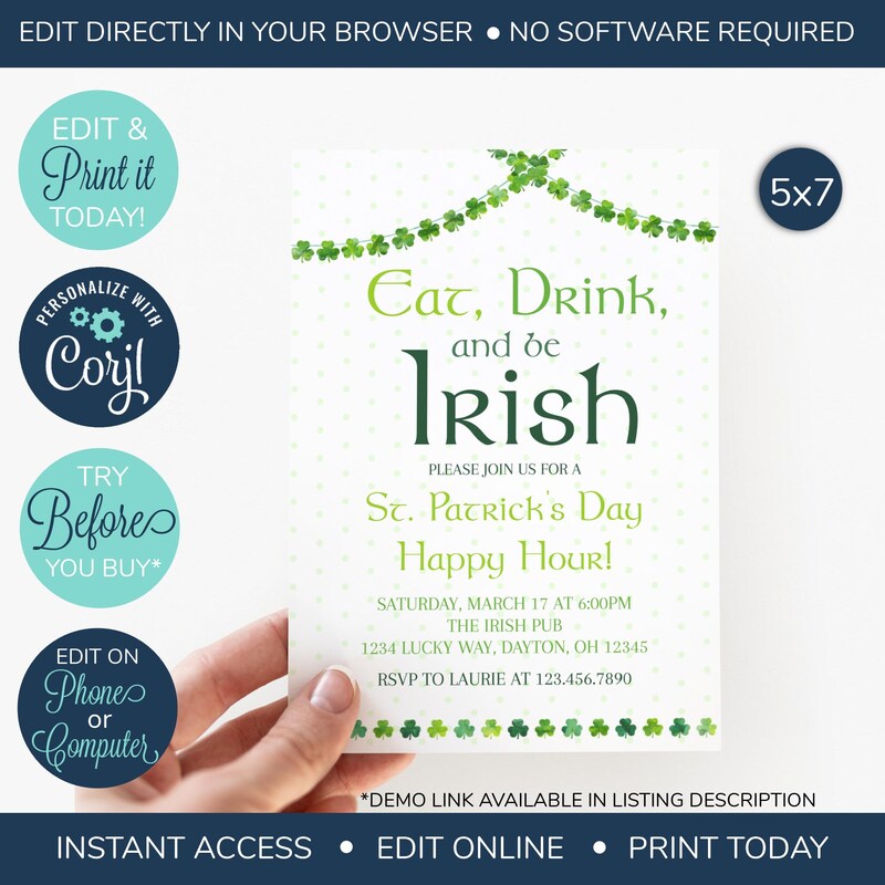 Irish Invitation - Etsy
