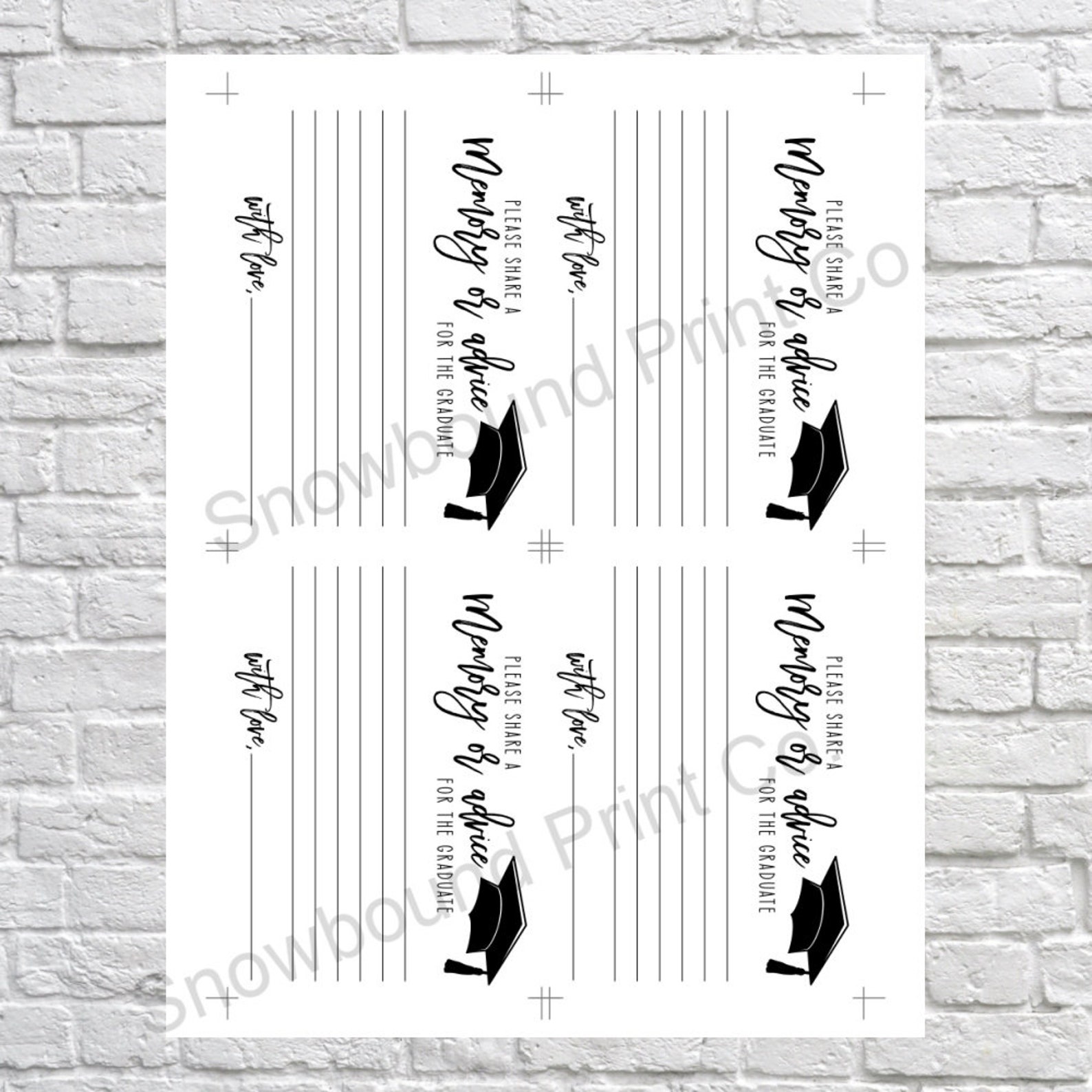Printable Advice for the Graduate Sign and Cards, High School ...