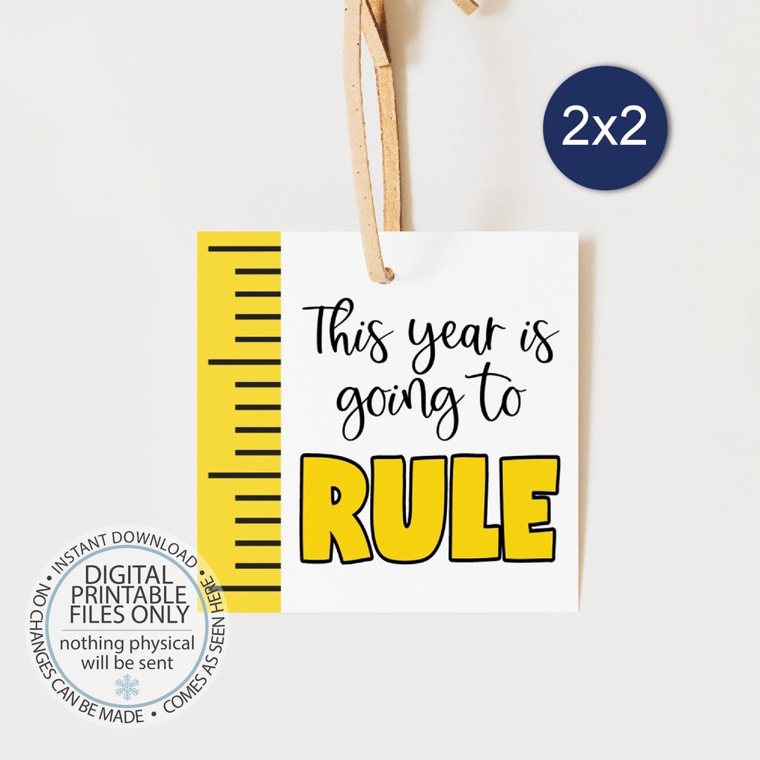 Printable Back to School Tags, Going to Rule, Teacher Gift Tags, First ...