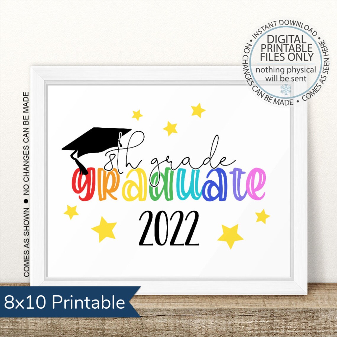 Printable 8th Grade Graduation Sign Printable Last Day of - Etsy