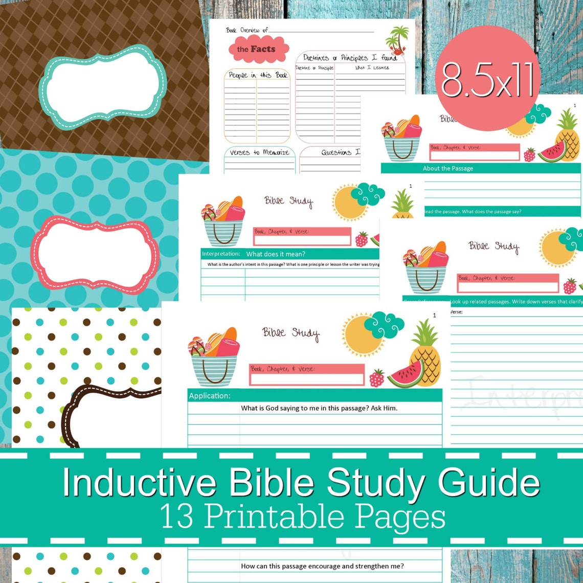 Inductive Bible Study Guide Printables PDF Christian Bible - Etsy