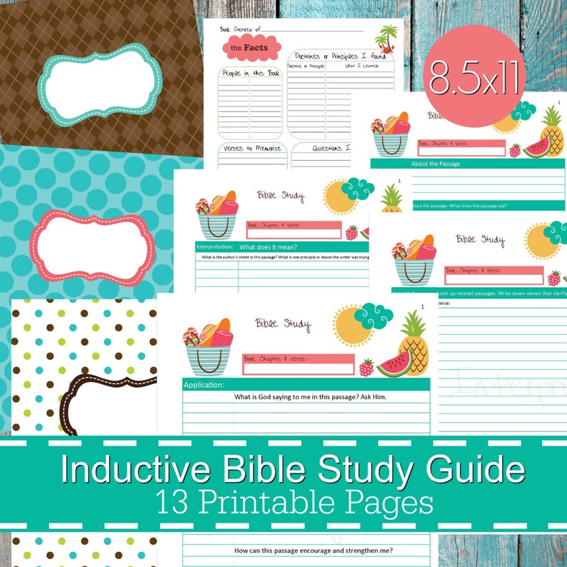 Inductive Bible Study Guide Printables PDF Christian Bible - Etsy Canada