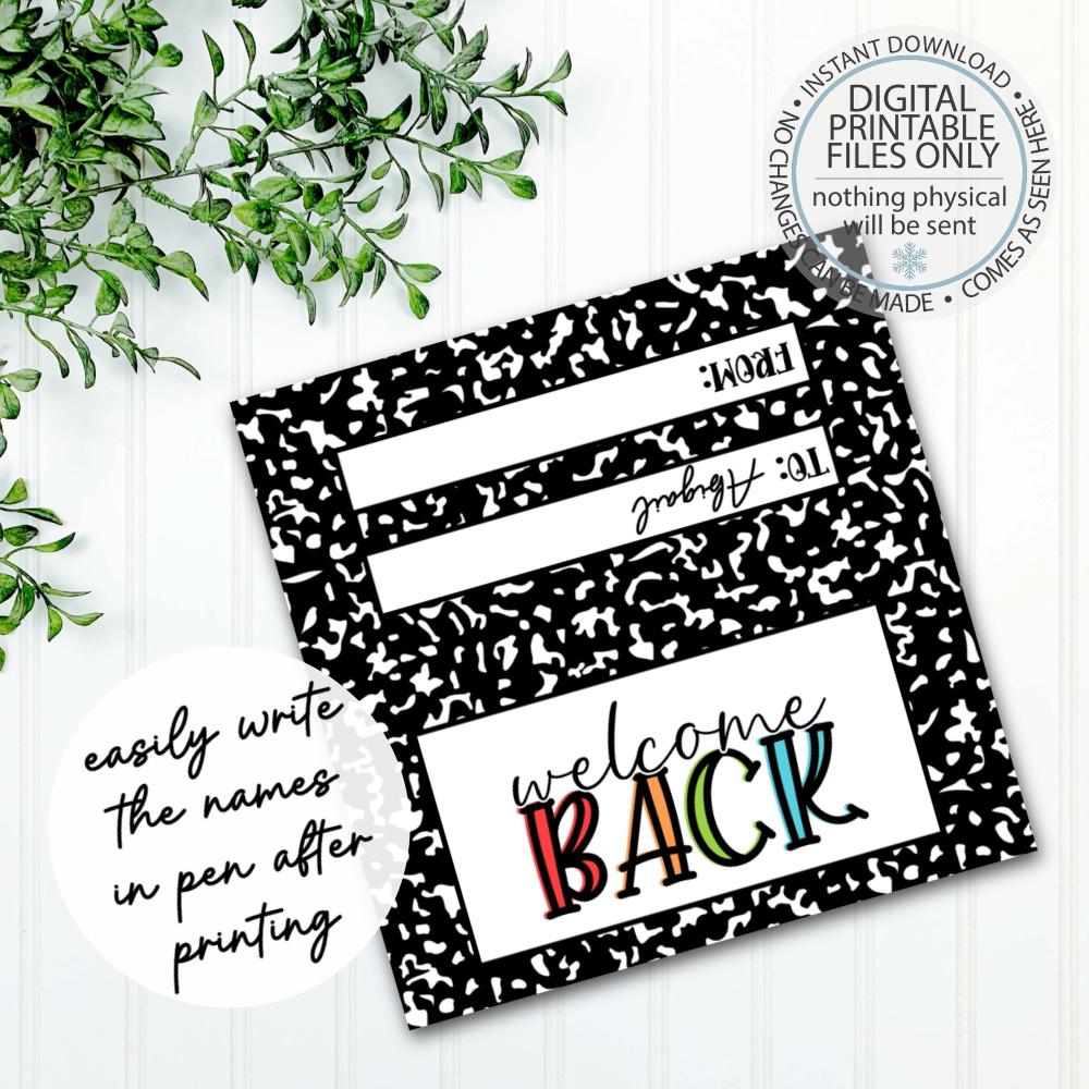 Printable Back to School Treat Bag Toppers - 4 Inch - Gift Bag Toppers ...