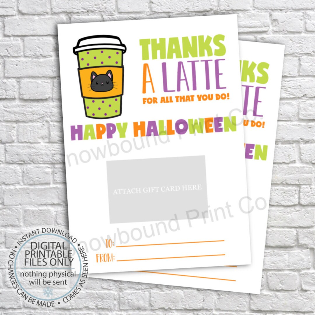 Printable Halloween Gift Card Holder, Printable Gift Card Holders ...