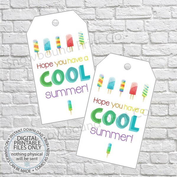 Popsicle Gift Tag - Etsy
