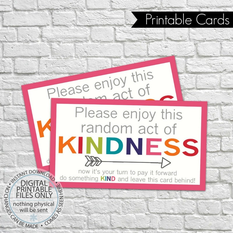 Kindness Cards for Kids - Etsy