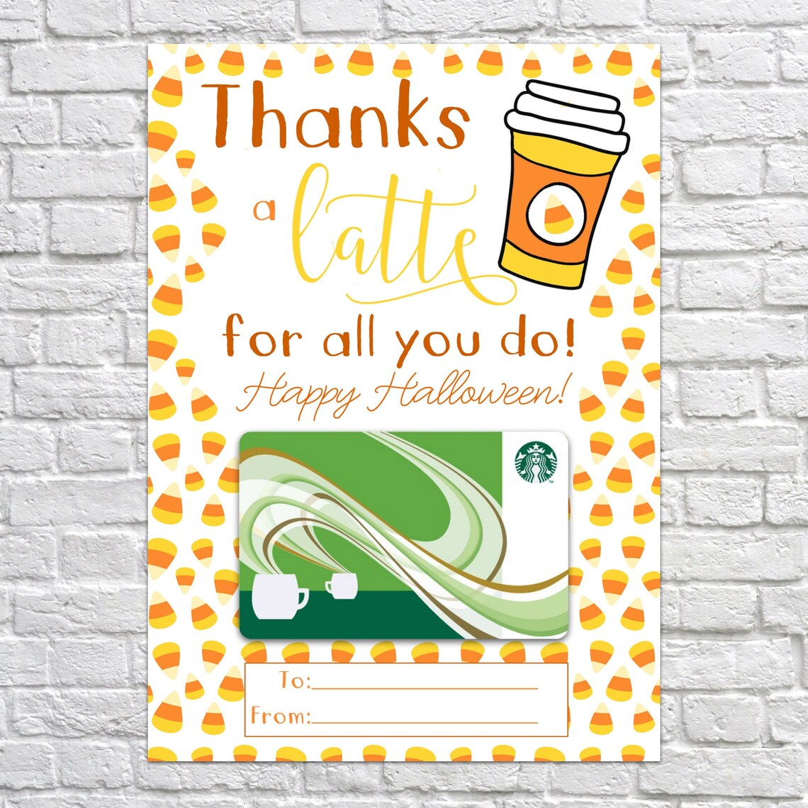 Printable Halloween Gift Card Holder Printable Gift Card - Etsy