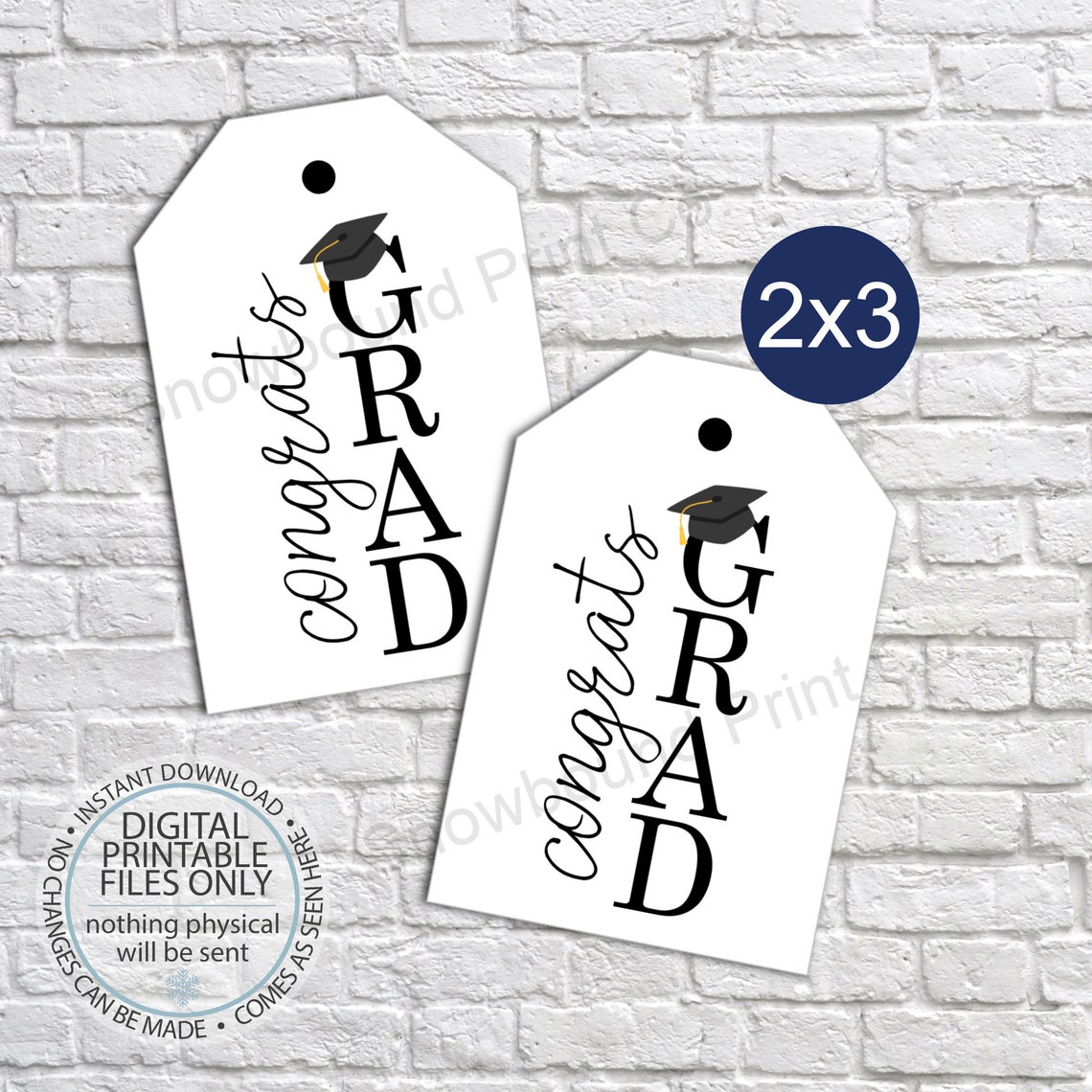 Printable Graduation Gift Tags Class of 2022 High School - Etsy